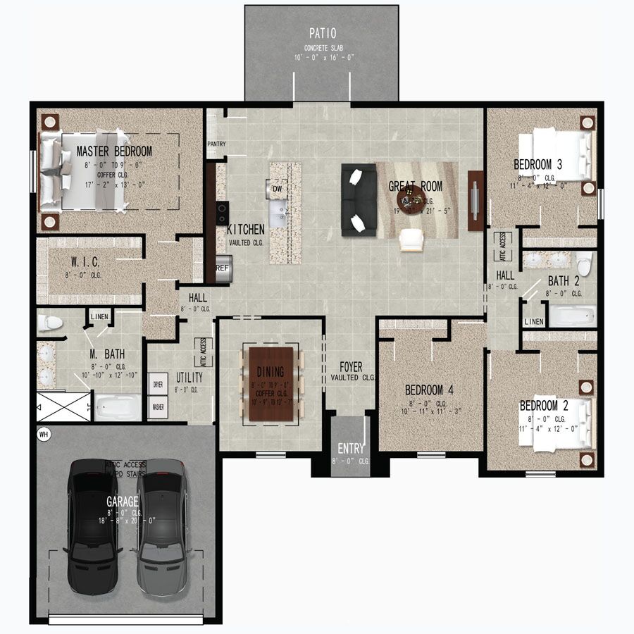 Ibis Model Home | Open-Concept Floor Plan | Synergy Homes of Florida